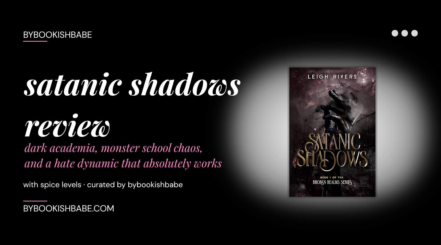 Satanic Shadows review — Leigh Rivers (spice level, tropes & is it ...